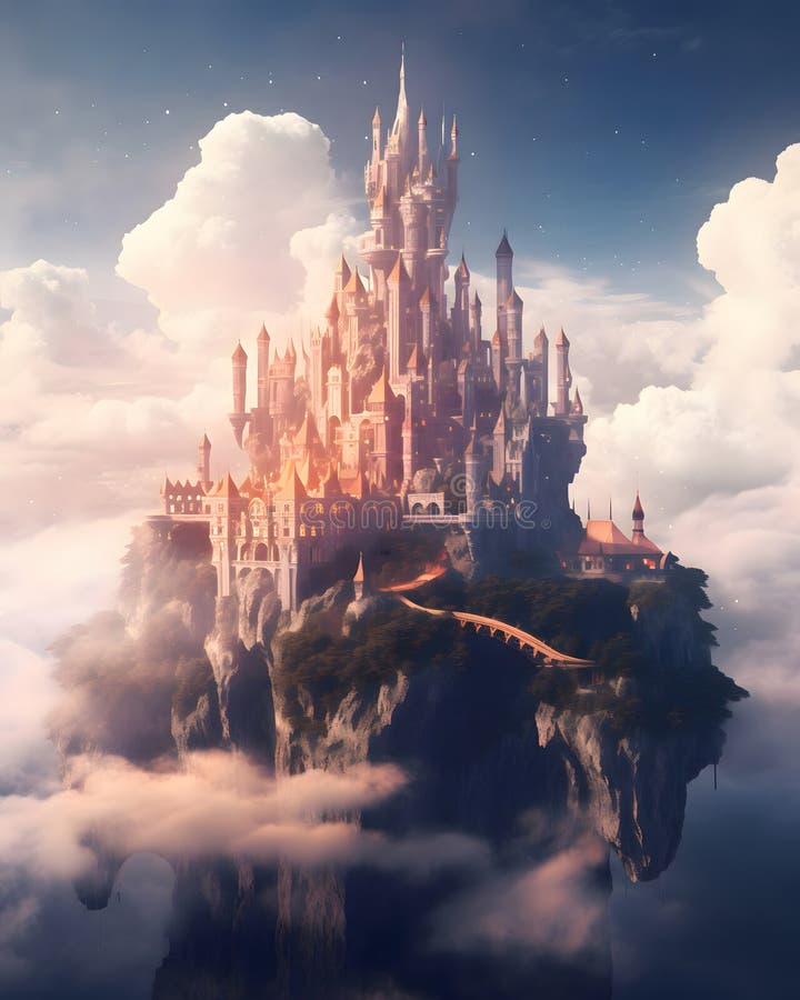 A Fantastic Castle Floating in the Air - Magic Fantasy Design ...