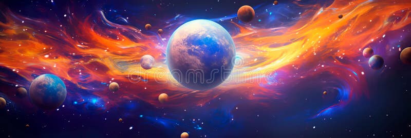 Fantastic Celestial Scene with Rotating Galaxies and Cosmic Patterns ...