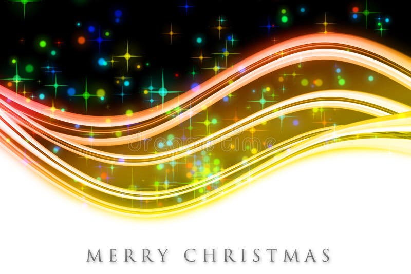 Fantastic Christmas Wave Design with Glowing Stars Stock Illustration ...