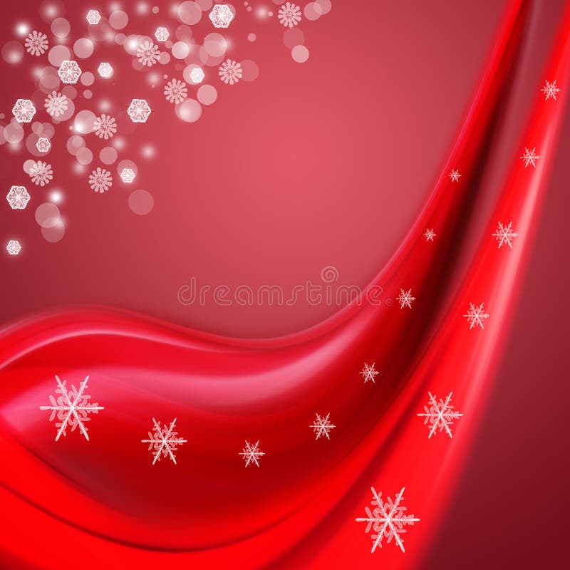 Fantastic Christmas Wave Design with Snowflakes Stock Illustration ...