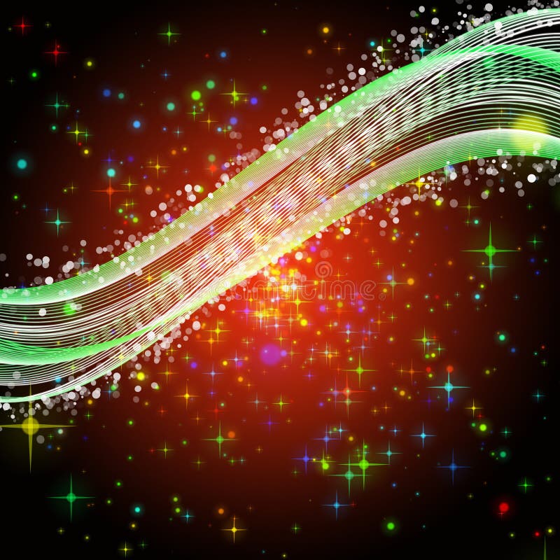 Fantastic Christmas Wave Design Stock Illustration - Illustration of ...