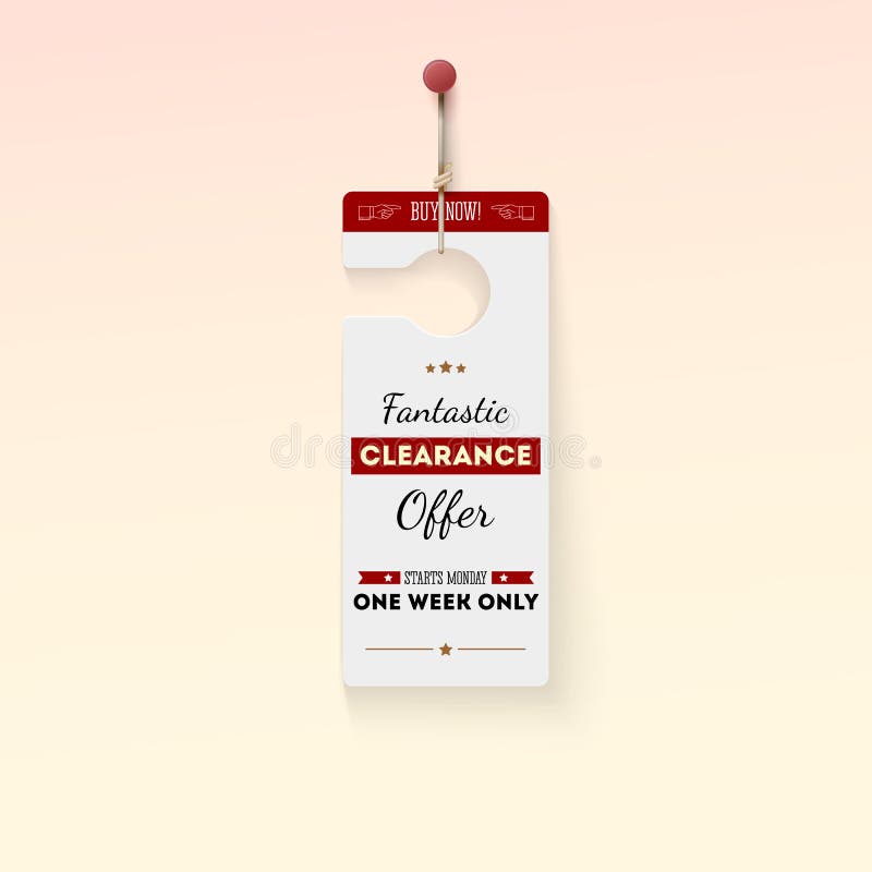 Fantastic Clearance Offer Tag. Stock Illustration - Illustration of ...