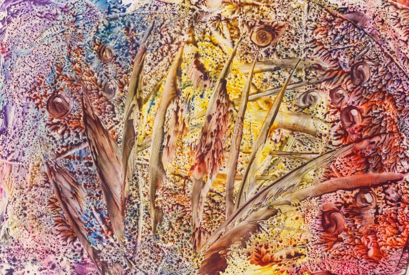 Fantastic, Colorful Creative Handmade Painted Abstract Background Stock ...