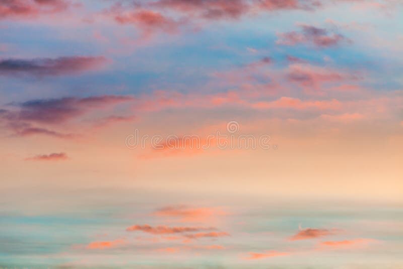 Fantastic Colorful Sky at Sunrise with Small Split Clouds Stock Image ...
