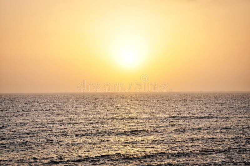 Fantastic Colorful Sunset Over the Pacific Ocean. Stock Photo - Image ...
