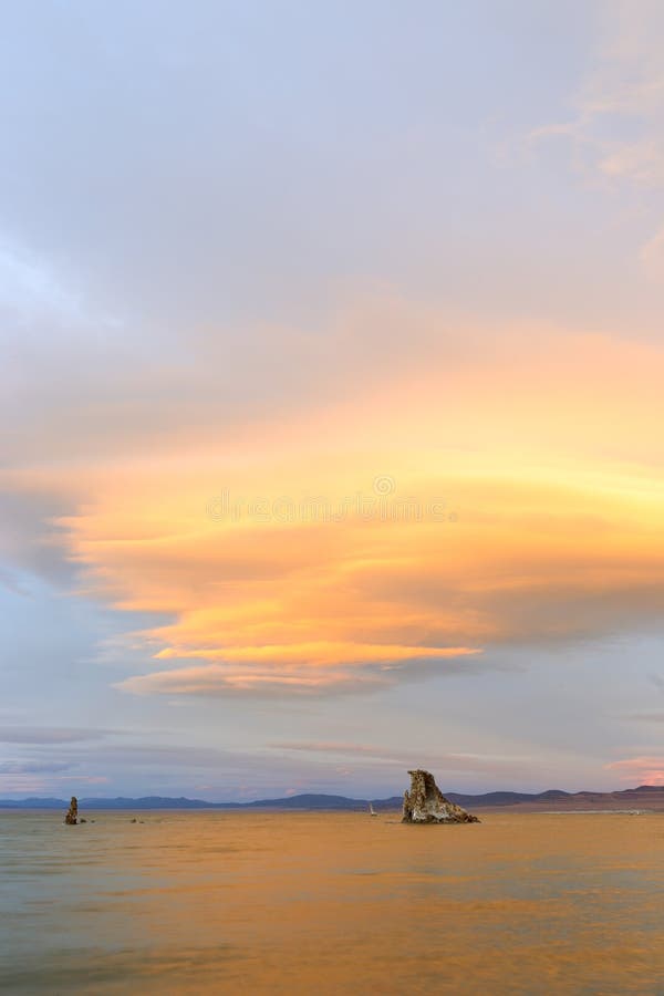 Brilliant Sunset at Mono Lake, California Stock Image - Image of ...