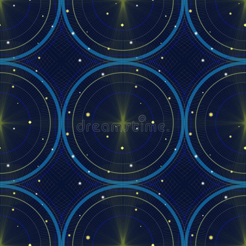 Fantastic Cosmic Seamless Pattern Stock Vector - Illustration of design ...