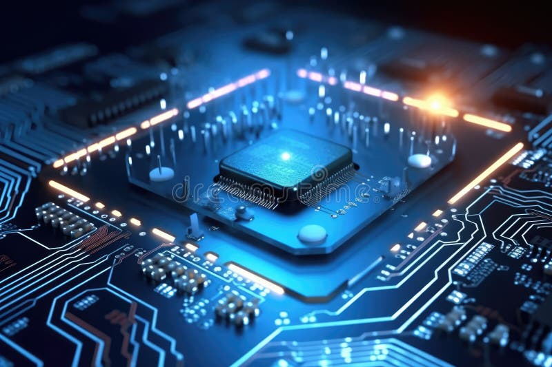 Fantastic CPU of the Future Background. Generative AI Stock Photo ...