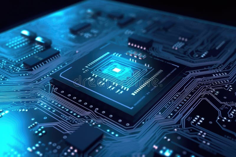 Fantastic CPU of the Future Background. Generative AI Stock ...