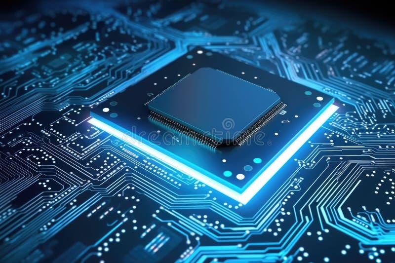 Fantastic CPU of the Future Background. Generative AI Stock ...