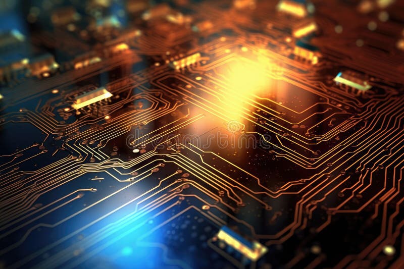 Fantastic CPU of the Future Background. Generative AI Stock ...