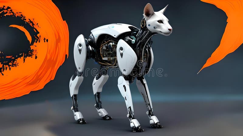 Fantastic Creatures with a High Level of Technology Stock Illustration ...