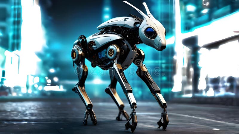 Fantastic Creatures with a High Level of Technology Stock Illustration ...