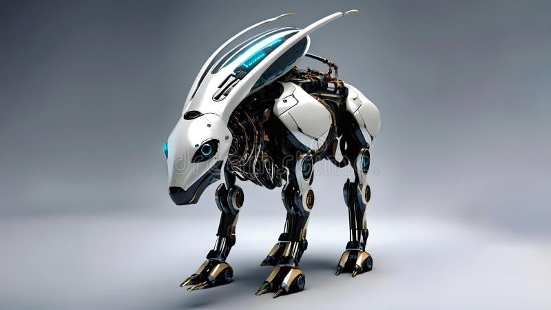 Fantastic Creatures with a High Level of Technology Stock Illustration ...