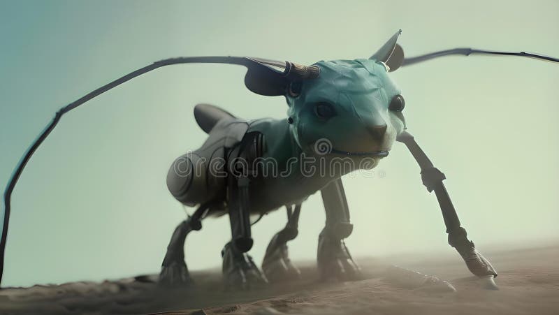 Fantastic Creatures with a High Level of Technology Stock Illustration ...
