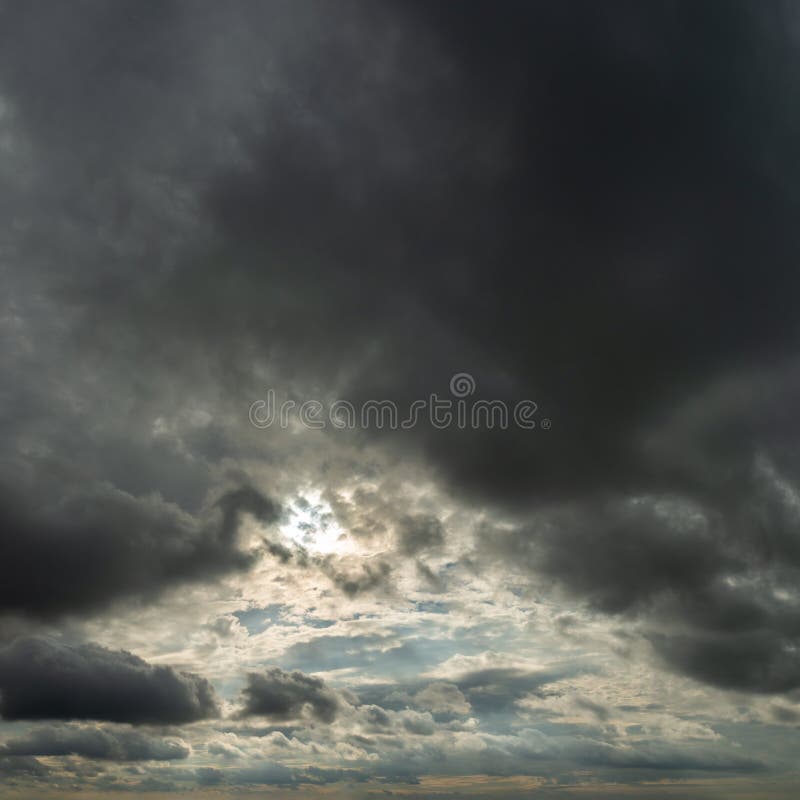 Fantastic Dark Thunderclouds Stock Photo - Image of environment ...