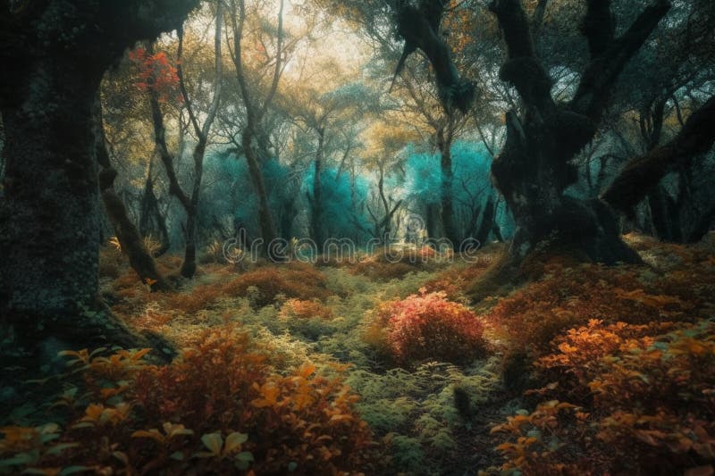 Fantastic and Exuberant Landscape , Very Green, Generated by AI Stock ...