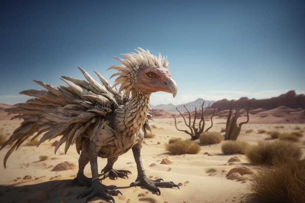 A Fantastic Fabulous Animal in the Desert Stock Photo - Image of ...
