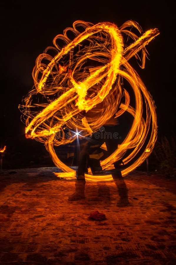 Fantastic fire figures stock image. Image of action, show - 40121439