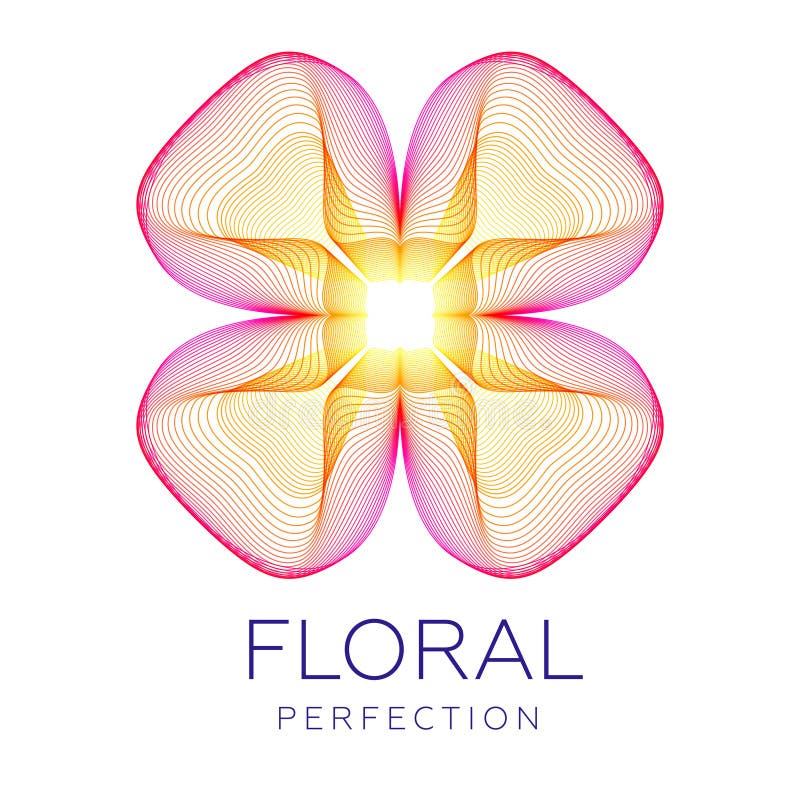 Fantastic Flower, Abstract Shape with Lots of Blending Lines Stock ...