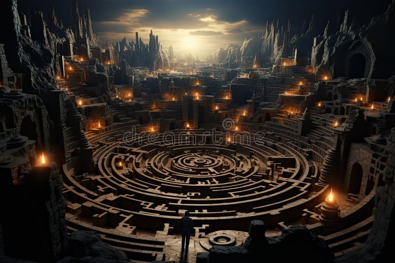 Fantastic Forest with a Huge Green Labyrinth Inside. Green Maze in ...