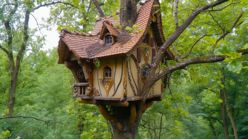 Fantastic Houses Magical Forest, Fabulous Dwelling in Tree Trunks ...