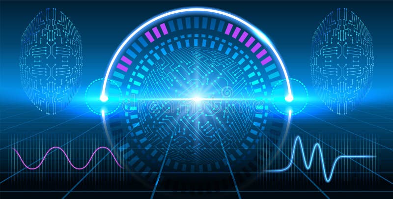 Fantastic HUD Display with Infographics, Electronic Circuit, Graphs and ...