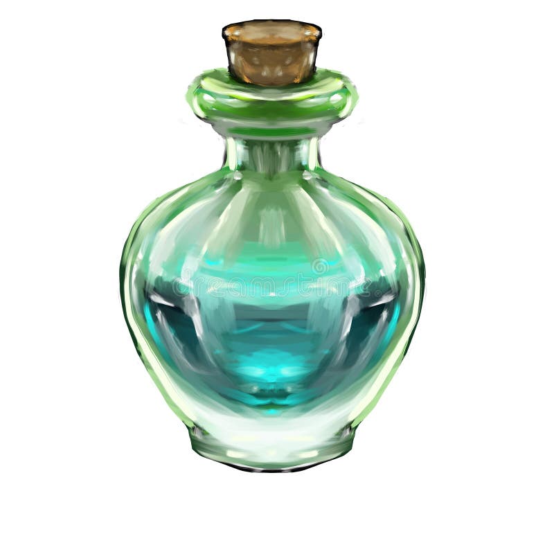 A Fantastic Icon Bottle of Elixir for the Game Stock Illustration ...