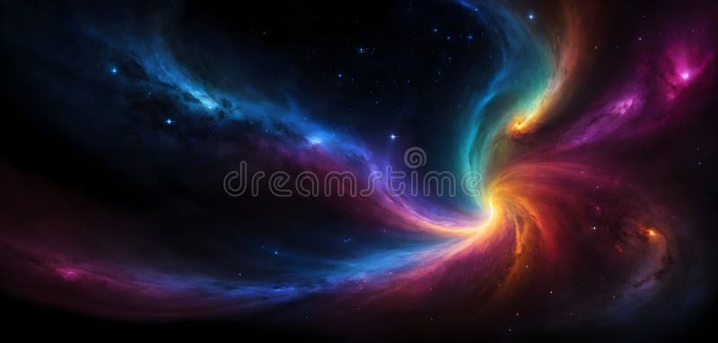 Spectacular Glowing Galaxy in Bright Universe – Cosmic Background Stock ...