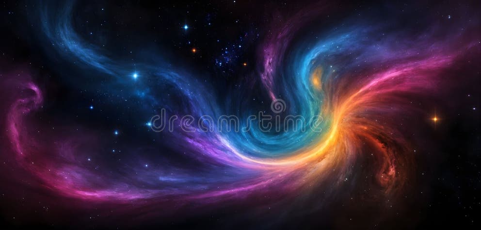 Spectacular Galaxy in Deep Space – Cosmic Glow and Motion Stock ...