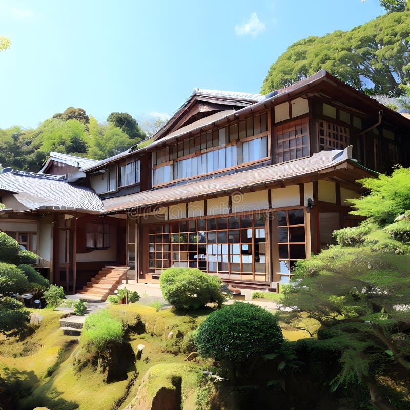 Fantastic Japanese Style Building Exterior with Natural Environment Ai ...
