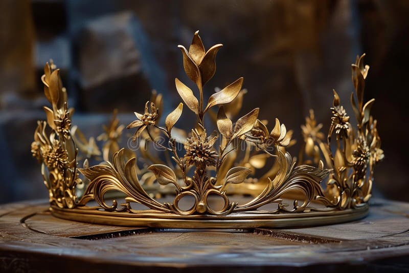 Fantastic King or Queen Crown from Vivid Gold Material for Coronation ...