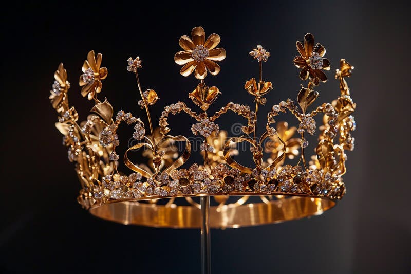 Fantastic King or Queen Crown from Vivid Gold Material for Coronation ...