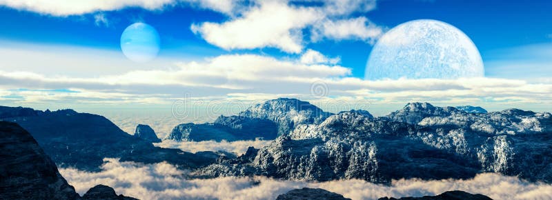 Fantastic Landscape. Beautiful Views of the Mountains Stock Photo ...