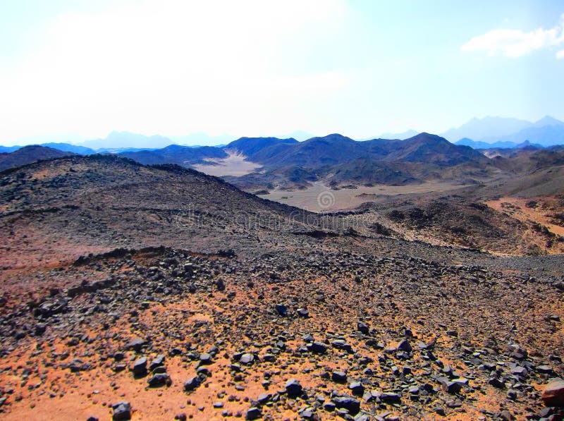 Fantastic Landscape in the Egyptian Sand Desert. Stock Photo - Image of ...