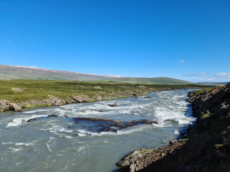 Fantastic Landscape with Flowing Rivers and Streams with Rocks and ...