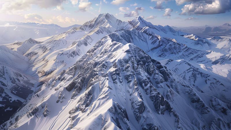 Fantastic Landscape Scene with Mountain, Aerial View of the Mountain ...