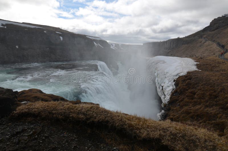 Fantastic Look at the Iconic Gullfoss Waterfall Stock Image - Image of ...