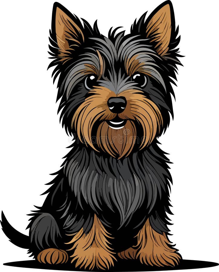 Fantastic and Lovely Vector Art Terrier Puppy Stock Vector ...