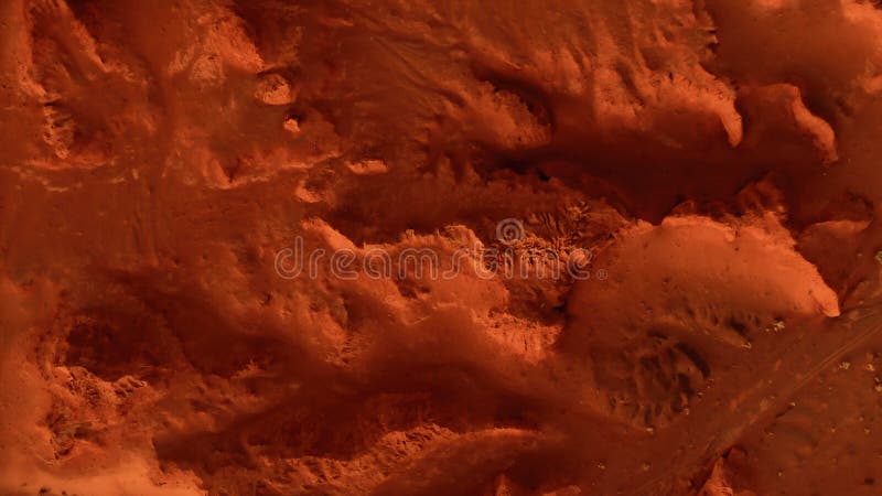 Fantastic Martian Landscape in Rusty Orange Shades, Mars Surface ...