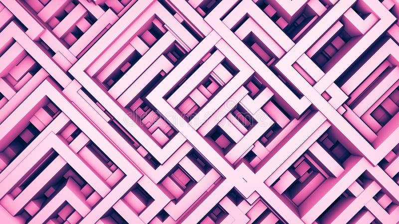 Fantastic Maze Top View D Render Illustration Stock Illustration ...