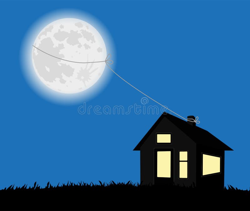 Fantastic moon stock vector. Illustration of fantasy - 43143081