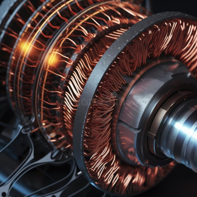 Fantastic Motor of the Future. Generative AI Stock Illustration ...