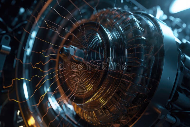 Fantastic Motor of the Future. Generative AI Stock Illustration ...