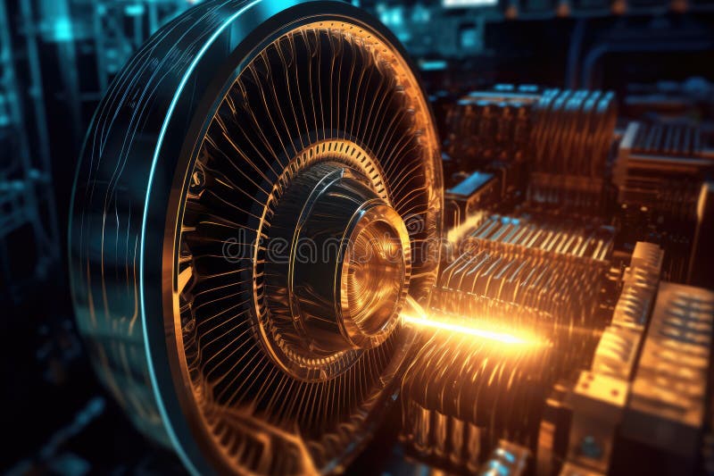 Fantastic Motor of the Future. Generative AI Stock Illustration ...