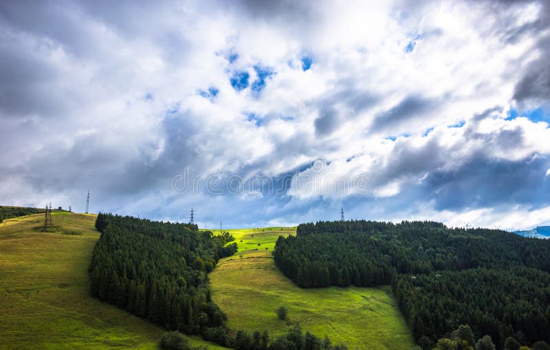 Fantastic Mountain Landscape. Hot Sunny Summer Day Stock Photo - Image ...