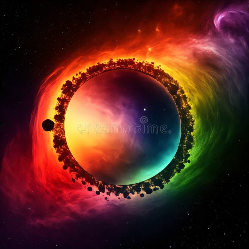 Fantastic Multicolored Outer Space with Stars, Constellations, Galaxies ...