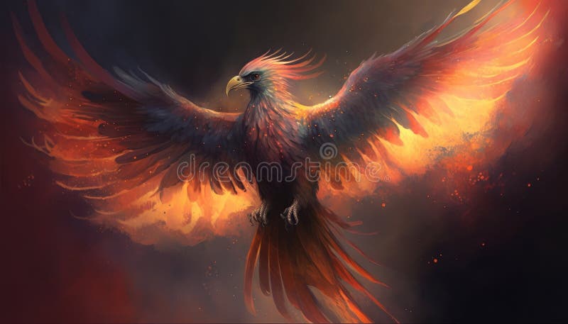 Fantastic Mystical Bird Phoenix Known As Fire Bird Image Generative AI ...