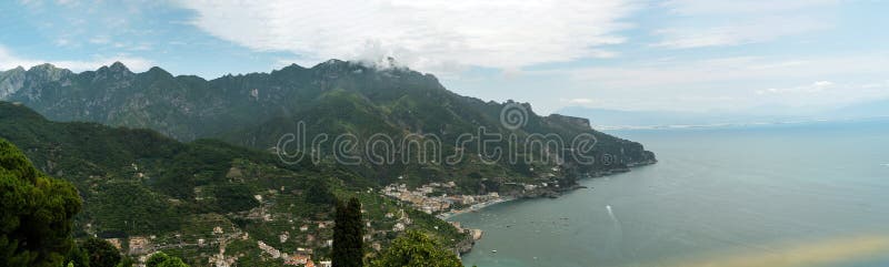 Fantastic Panorama View of the Amalfi Coast. Ravello, Italy Stock Image ...
