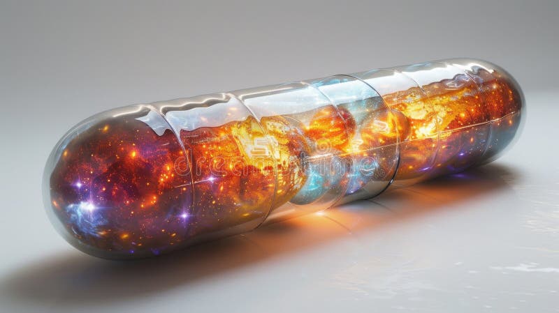 A Fantastic Pill that Has Superpowers Stock Illustration - Illustration ...